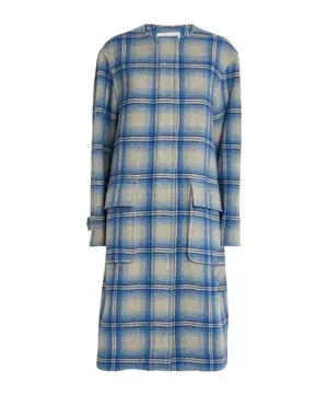Isabel Marant Étoile Plaid Wool Coat - Blue