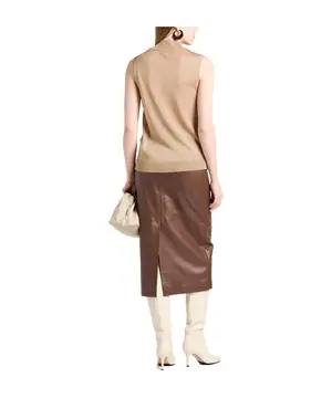 Max Mara Sleeveless High Neck Metallic Knit