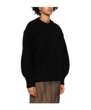 Simone Rocha Embellished Cable Knit Sweater