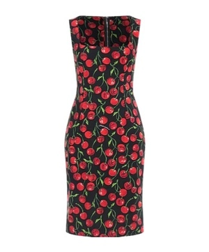 Dolce & Gabbana Multicolor Fitted Dress - Black