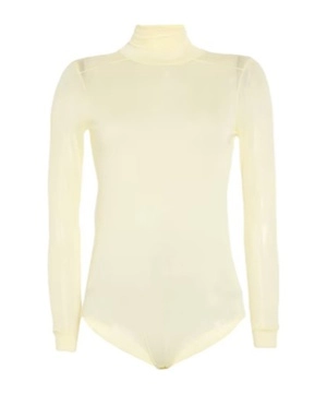 MAISON MARGIELA Solidcolor Stretch Longsleeve Top - Yellow