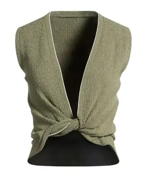 Jacquemus Two-tone Knitted Sleeveless Top - Green