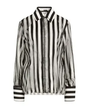 SPORTMAX Striped Yarn Long Sleeve Shirt