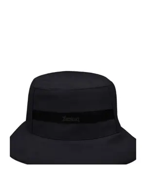 Herno Gore-tex Patch Bucket Hat - Black