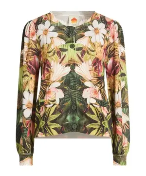 FARM RIO Floral Knit Cardigan