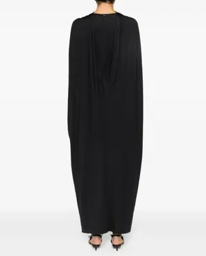 Jacquemus Long-sleeved Draped Panel Midi Dress