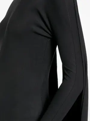 Jacquemus Long-sleeved Draped Panel Midi Dress