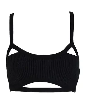 Jacquemus Solid Color Tops - Black