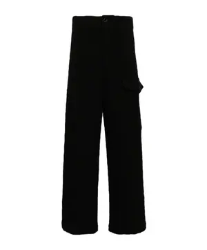 UMA WANG Quilted Cropped Trousers - Black