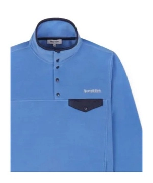 SPORTY  RICH Sporty & Rich High Neck Jumper With Button Fastening