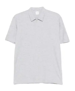 Eleventy Buttoned Short-sleeve Polo Shirt - Grey