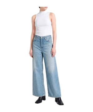 Rag & Bone Loose Fit Wide-leg Jeans - Blue