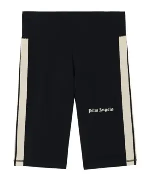 Palm Angels Logo Track Biker Shorts - Black