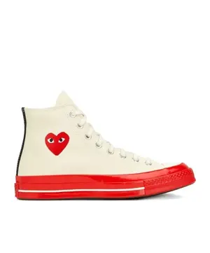 Comme Des Garçons Heart Logo High-top Sneakers