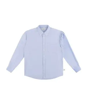 AREA Deconstructed Frayed-edge Cotton Shirt - Purple