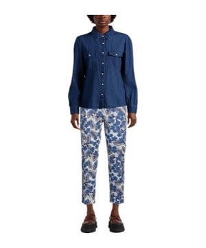 Max Mara Floral-print Tapered Cropped Trousers
