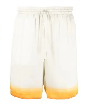 Casablanca Place Vendome Silk Shorts - White