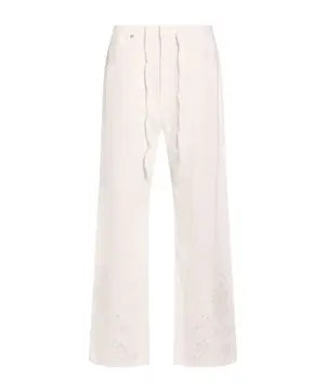 Rag & Bone Solid Color Straight-leg Trousers - White
