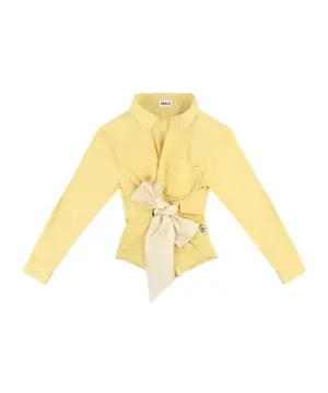 AREA Satin-knot Oxford Shirt - Yellow