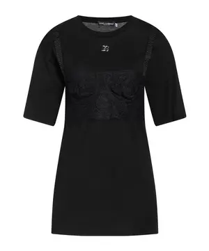 Dolce & Gabbana Solid Color T-shirts - Black