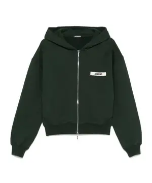 Jacquemus Long-sleeved Hoodie - Forest Green