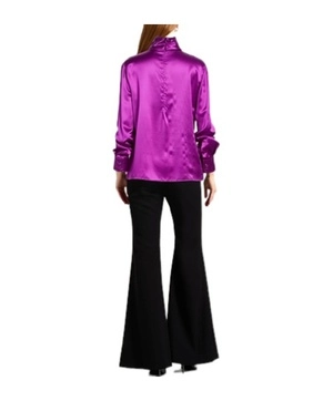 Dolce & Gabbana Solidcolor Satin Longsleeve Top