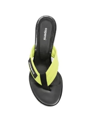 Coperni Logo-patch Wedge Thong Sandals - Black
