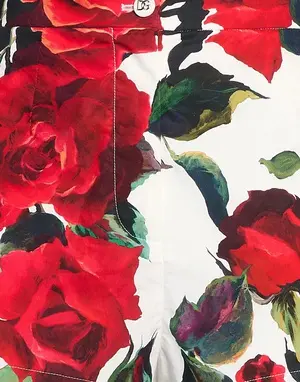 Dolce & Gabbana Floral Print Poplin Shorts