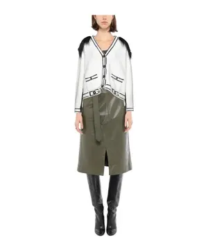 Dolce & Gabbana Two-tone Fuzzy Knit Cardigan