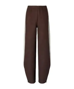 Tory Burch Stripe Zip Japanese Jersey Trousers - Black