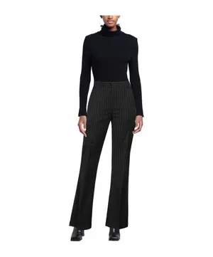 MAISON MARGIELA High Waisted Pinstriped Wide Leg Trousers