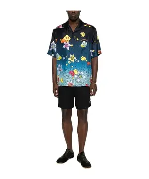Casablanca Floral Print Shirt - Blue
