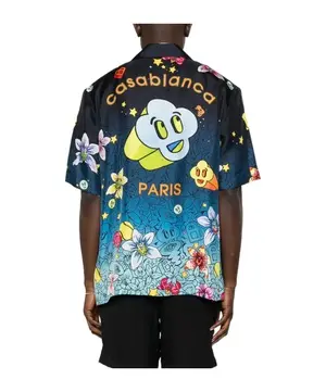 Casablanca Floral Print Shirt - Blue