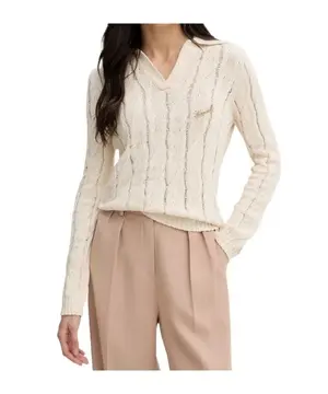 TWINSET Cable-knit Logo-plaque Knitwear - Nude