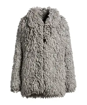 Dolce & Gabbana Fleece Cropped Coat - Gray