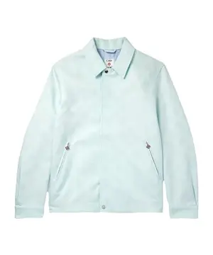 Casablanca Collared Blouson Jacket With All-over Motif - White