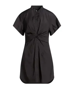 Rag & Bone Draped Twist Shirt Dress - Black