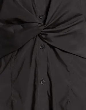 Rag & Bone Draped Twist Shirt Dress - Black
