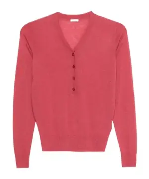 JOSEPH V-neck Buttoned Sweater
