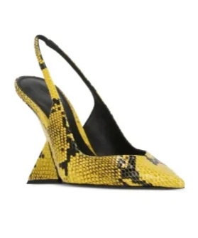 Attico Snake Print Ankle-wrap High Heels - Multicolor