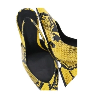 Attico Snake Print Ankle-wrap High Heels - Multicolor
