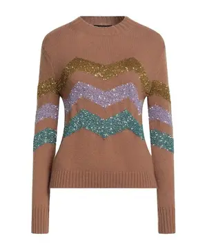 Max Mara Color Blocked Jumpers - Camel