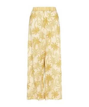 ERES Itinérant Tropical Print Wide Leg Trousers - Nude