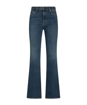 Rag & Bone Solid Color Denim Trousers - Blue