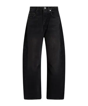 Rag & Bone Solid Color Denim Trousers - Black