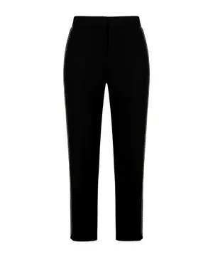 Burberry Straight-leg Trousers With Embellishments - Black