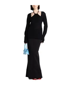 Jacquemus Long Sleeve Knitted Jumper - Black