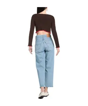 Jacquemus Solid-colored V-neck Cropped Knit Top