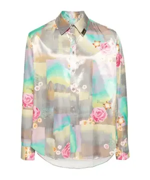 Martine Rose Floral Print Shirt - Nude