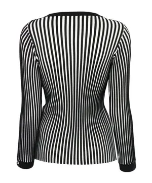 Liu Jo Striped Button Detail Long Sleeve Top